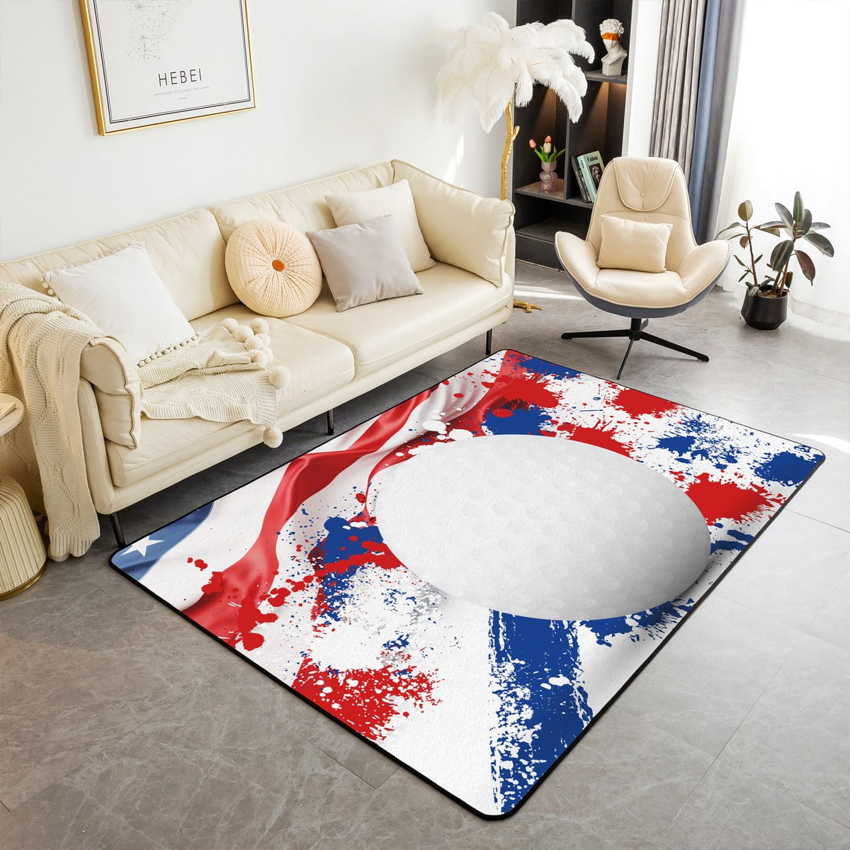 Erosebridal American Golf Carpet 5x7 Golf Stick Sports Decor Area Rug ...