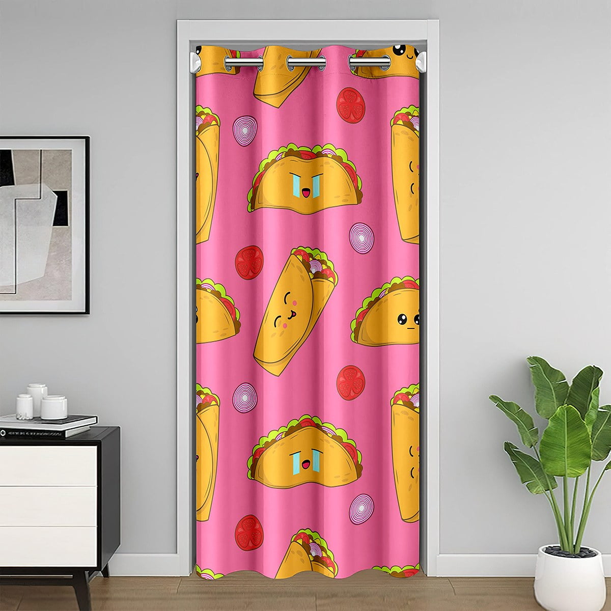 YST Kids Cute Fast Food Door Curtain For Doorway Privacy,Kawaii Pancake ...