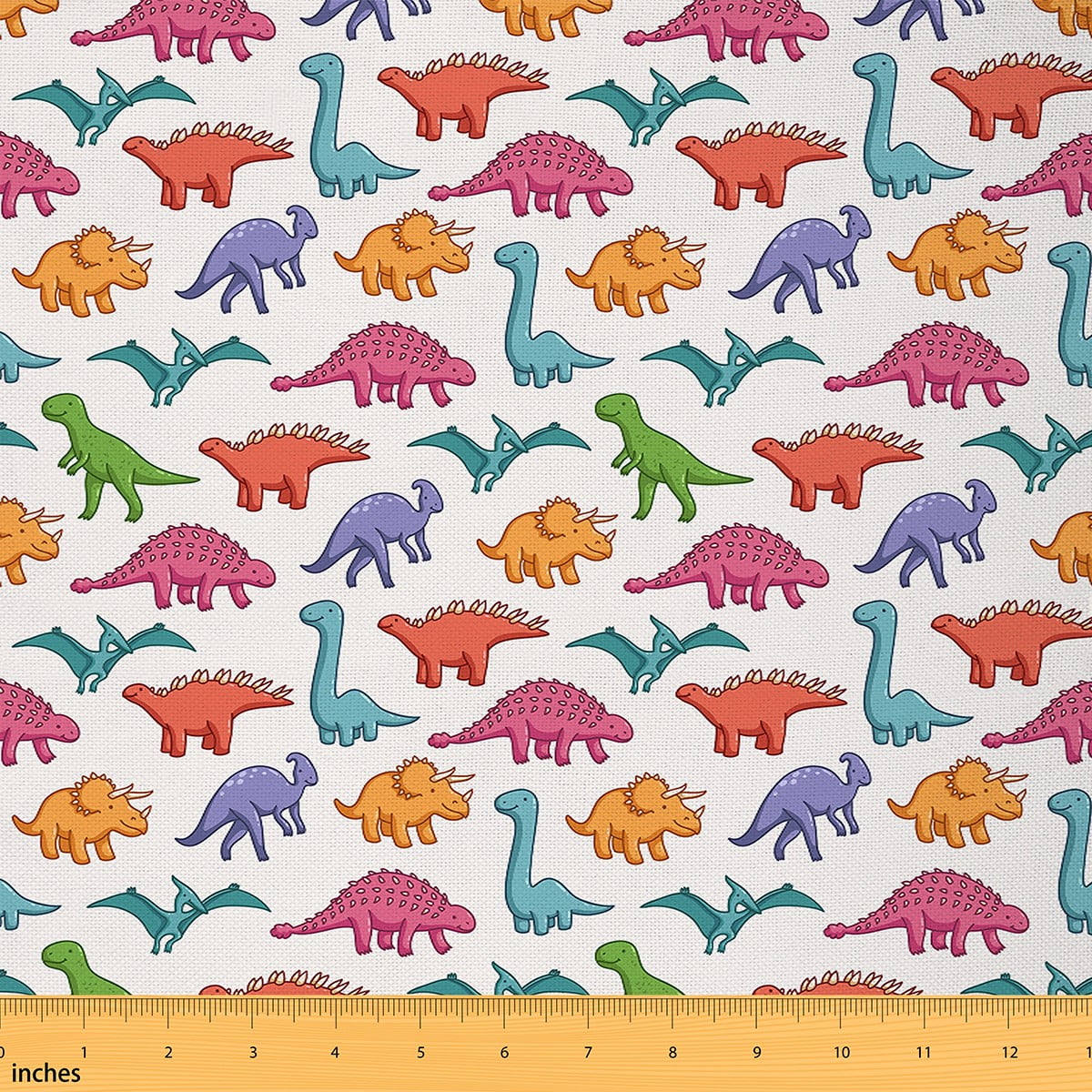 YST Kids Dinosaur Fabric by The Yard Cartoon Dinosaur Upholstery Fabric ...