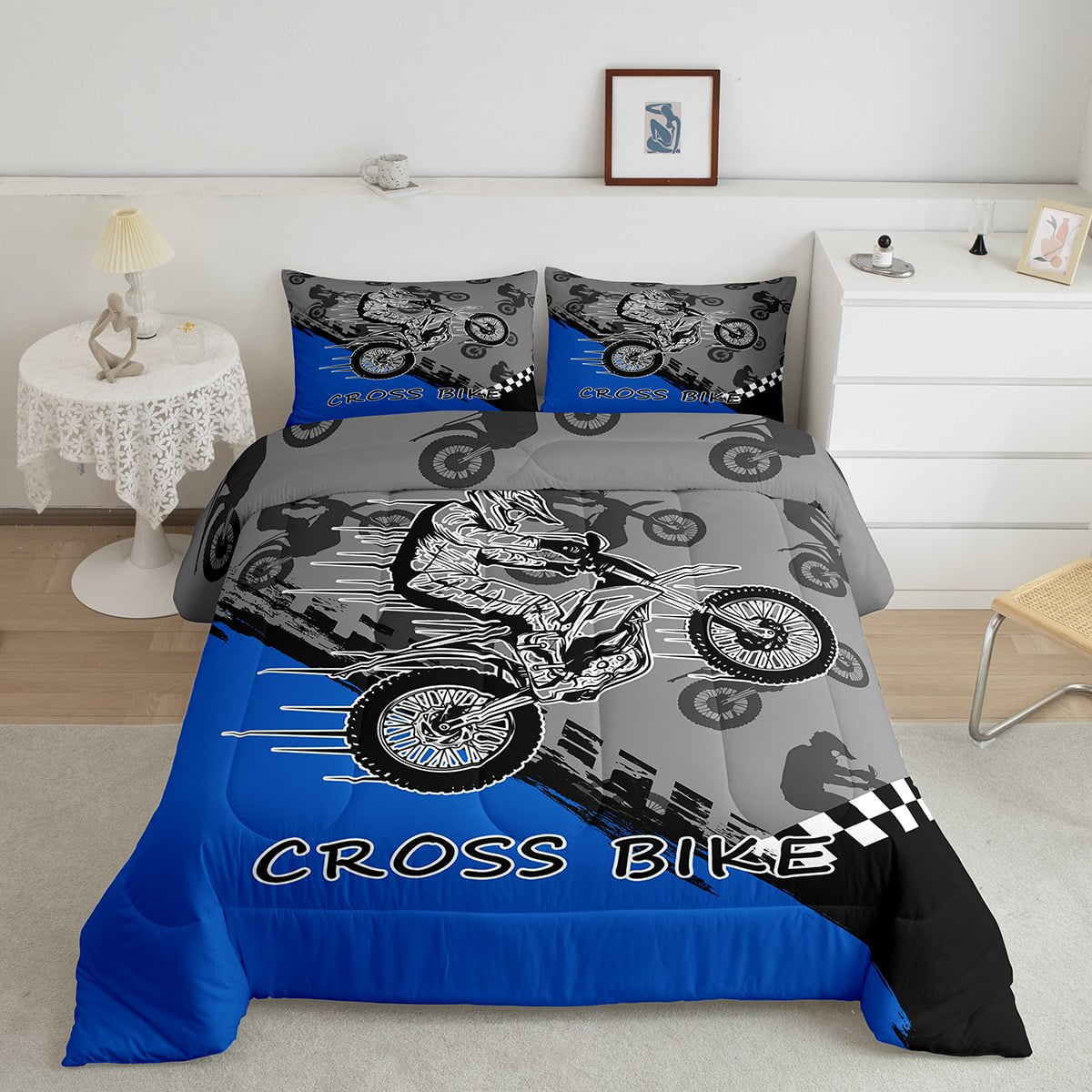 Erosebridal Dirt Bike Bedding Extreme Sports Lover Gifts Bed Comforter ...