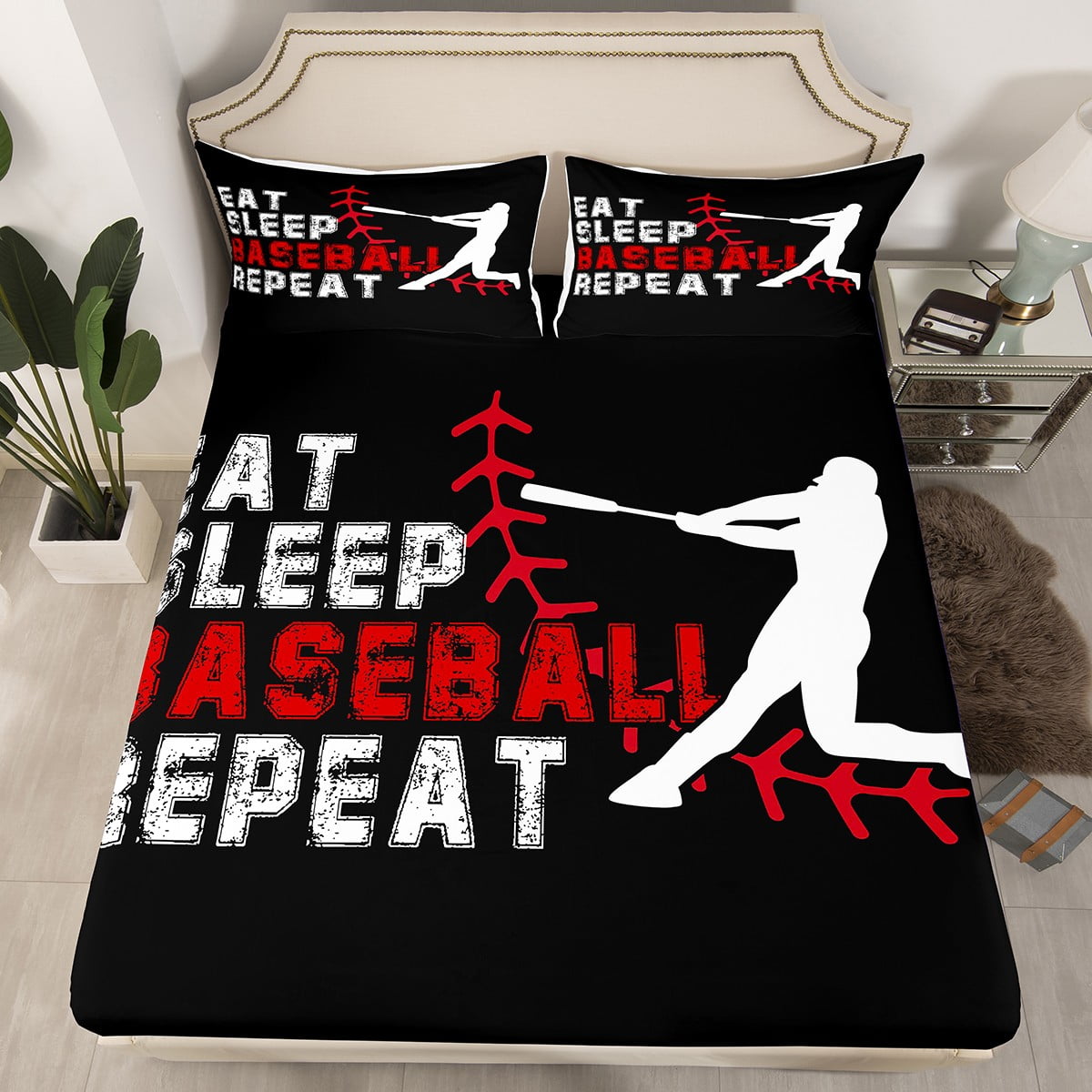 Fitted Sheet Full,Baseball Bed Sheets ,Dirt Baseball Bed Set for ...