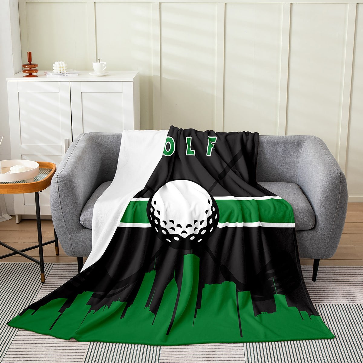 YST Kids Golf Blanket 40x50 Golf Balls Gaming Fleece Blanket Boys Golf ...