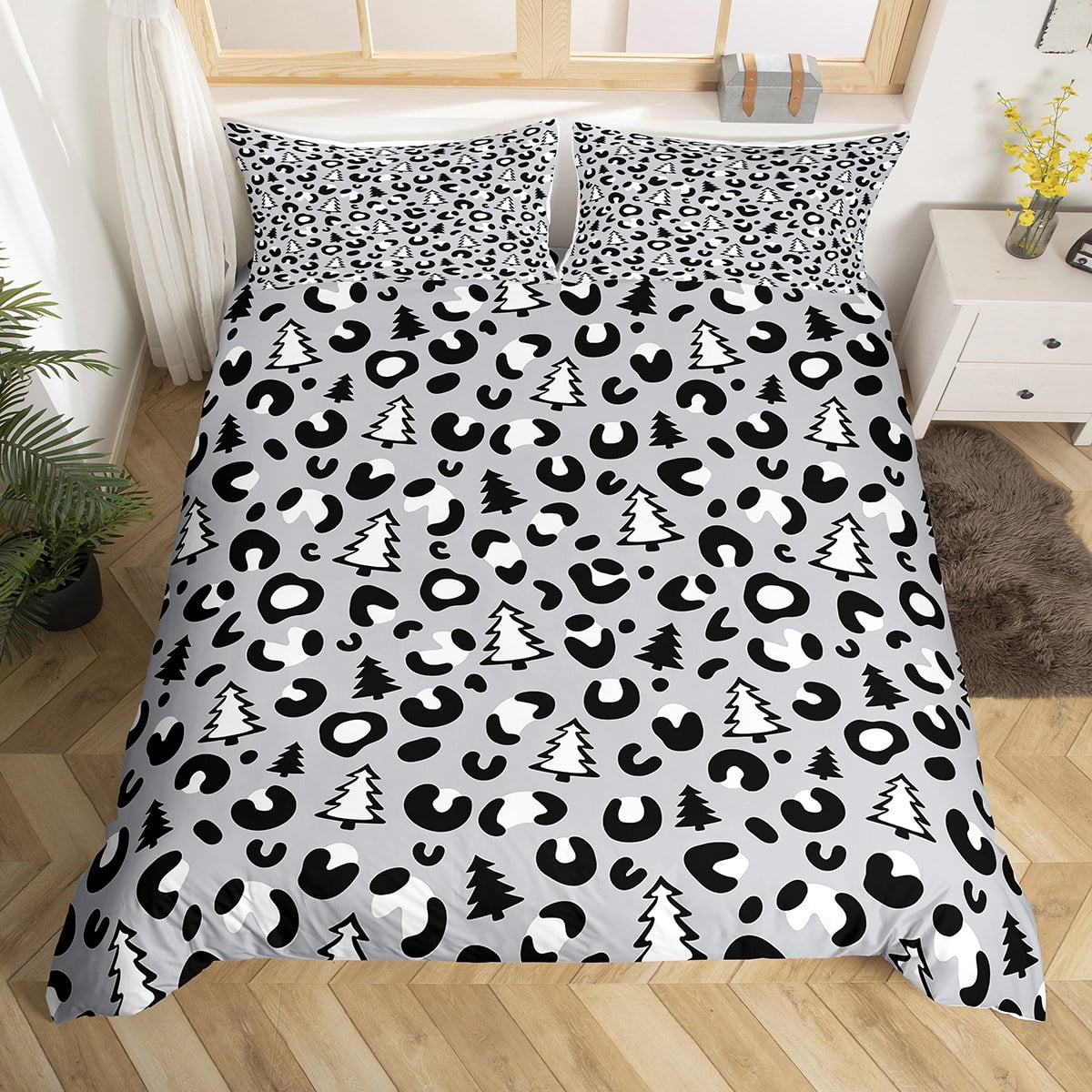 YST Kids Leopard Bedding Set King for Girls Women Cheetah Print Bed ...