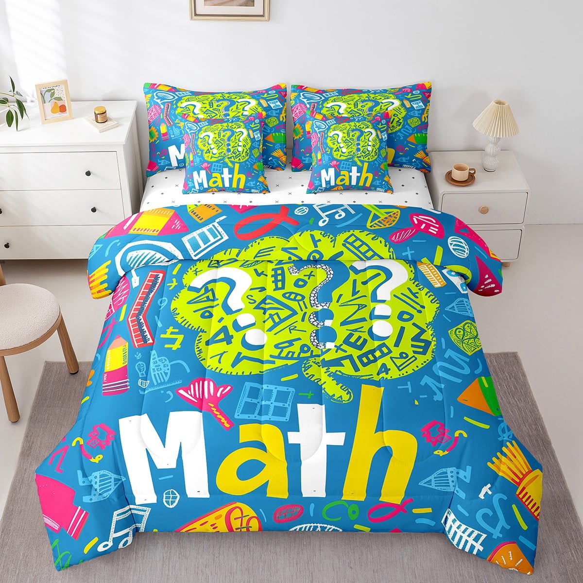 YST Kids Math Equation Comforter Set Twin Mathematics Formula Biology ...