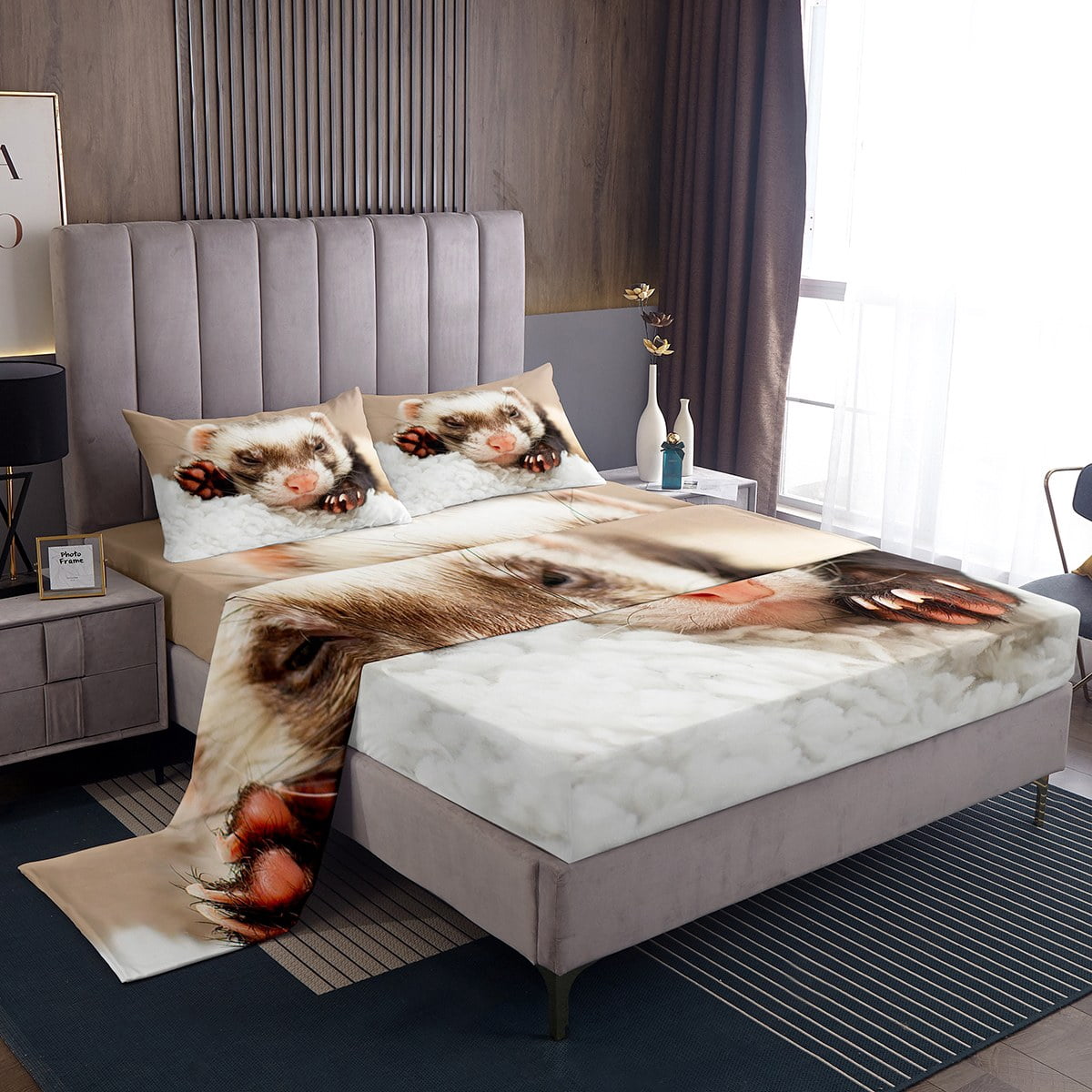 YST Kids Meerkats Queen Sheet Set Cute Kawaii Meerkat Sheets, Wild ...