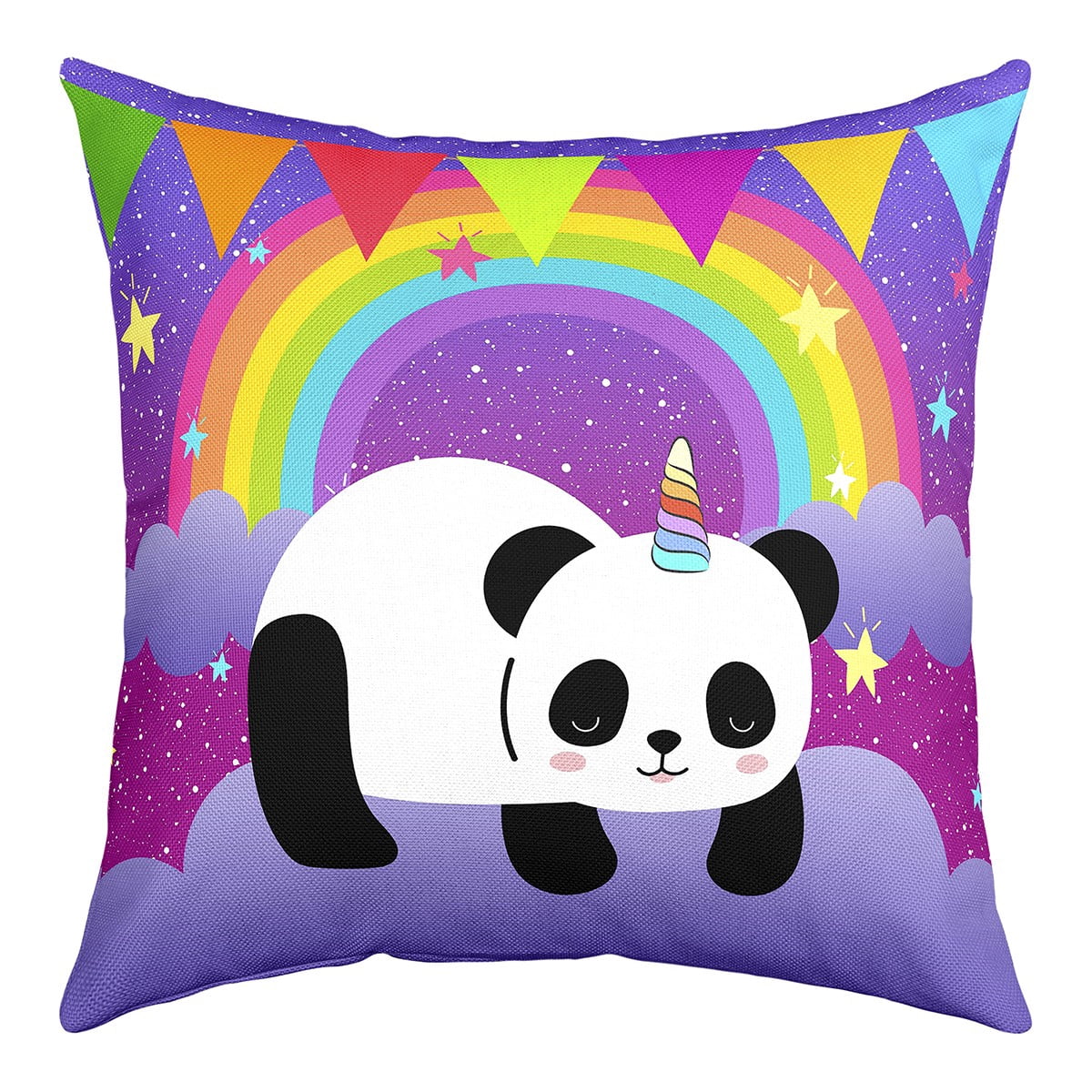 Panda Accent Pillow Case 20x20 inch Cushion Case Cartoon Kawaii Galaxy ...