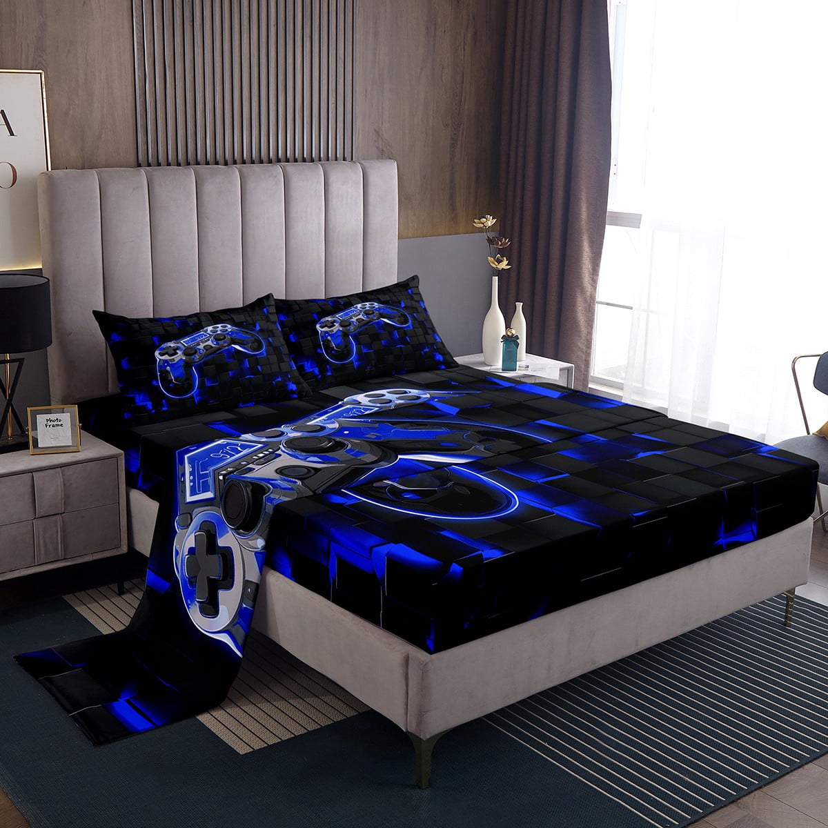 YST Kids Sheets Queen Size Game Console Bed Sheets Set for Kids Teen ...