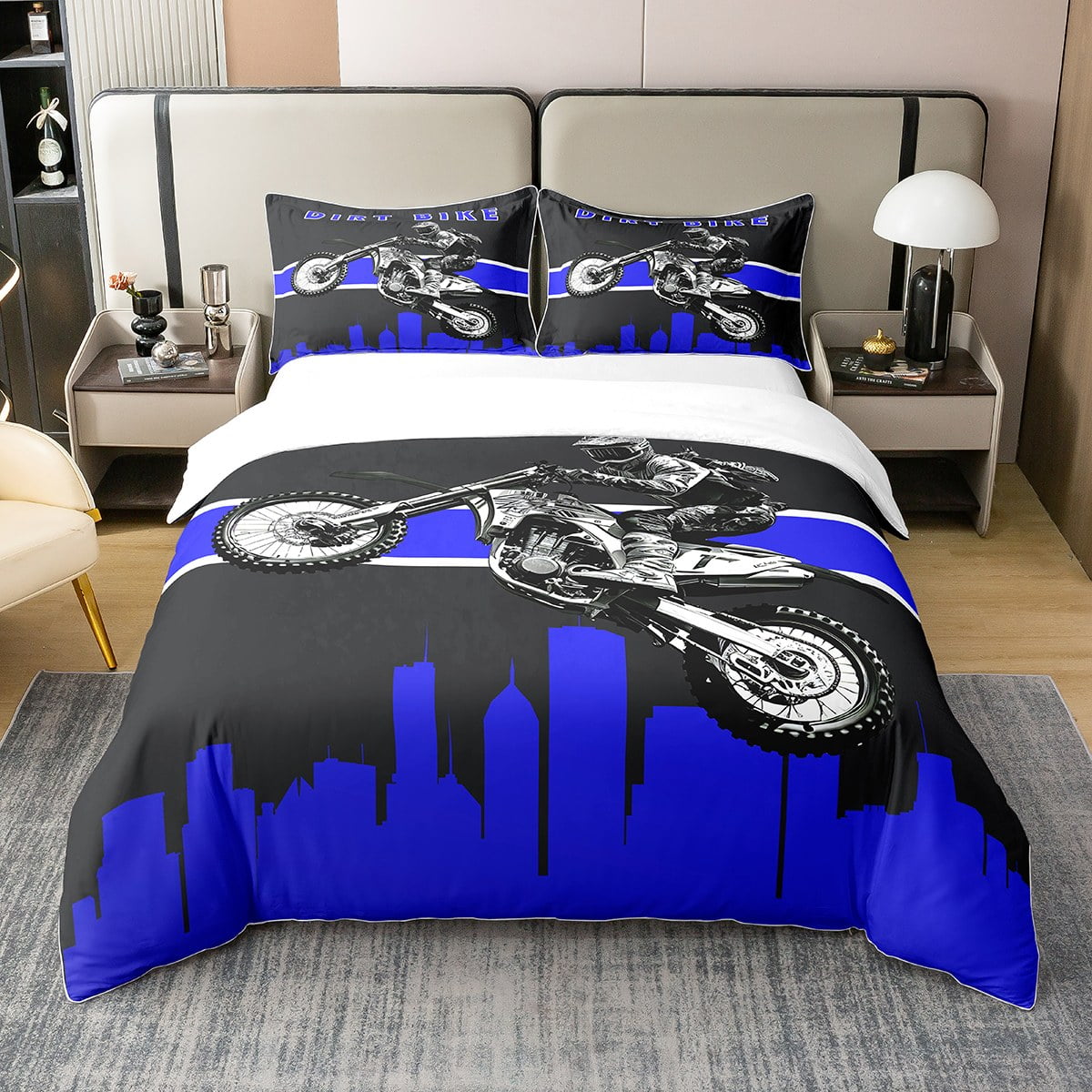 Erosebridal Teens Sports 100% Cotton Bedding Set Twin Cool Motocross ...
