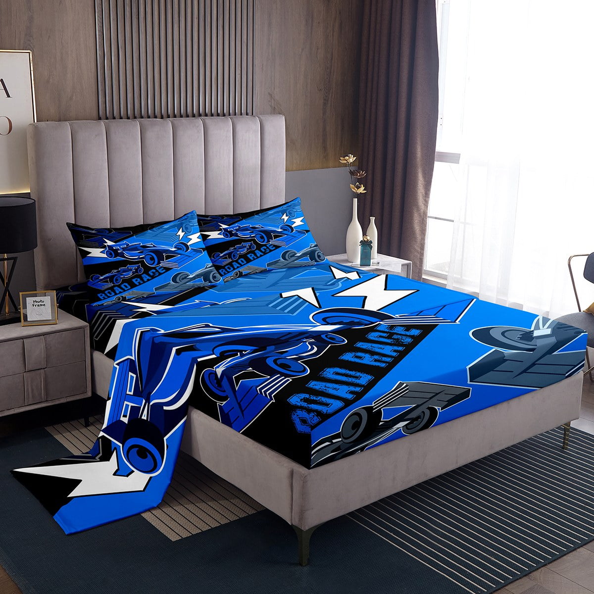 King Size Race Car Sheet Set Sports Car Bed Sheets Cool Racing Car ...