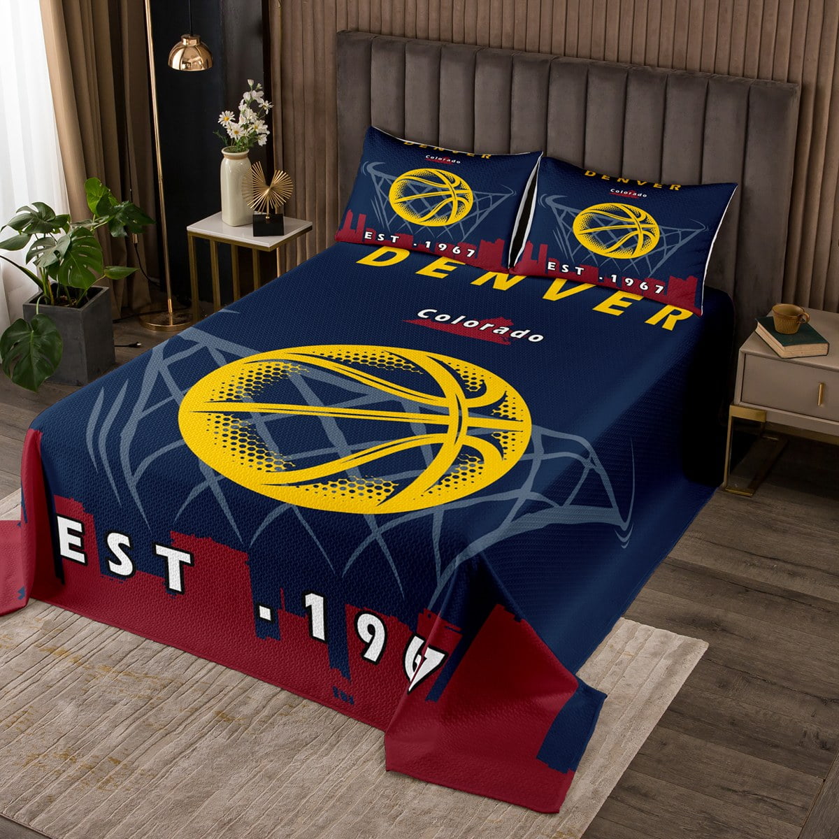 King Basketball Quilt Set set for ,Teen Coverlet Set,Basketball Player ...