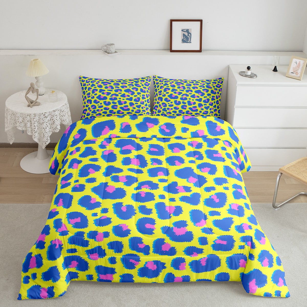 Yst Leopard Comforter Set Queen Leopard Print Bedding For Youth Adult