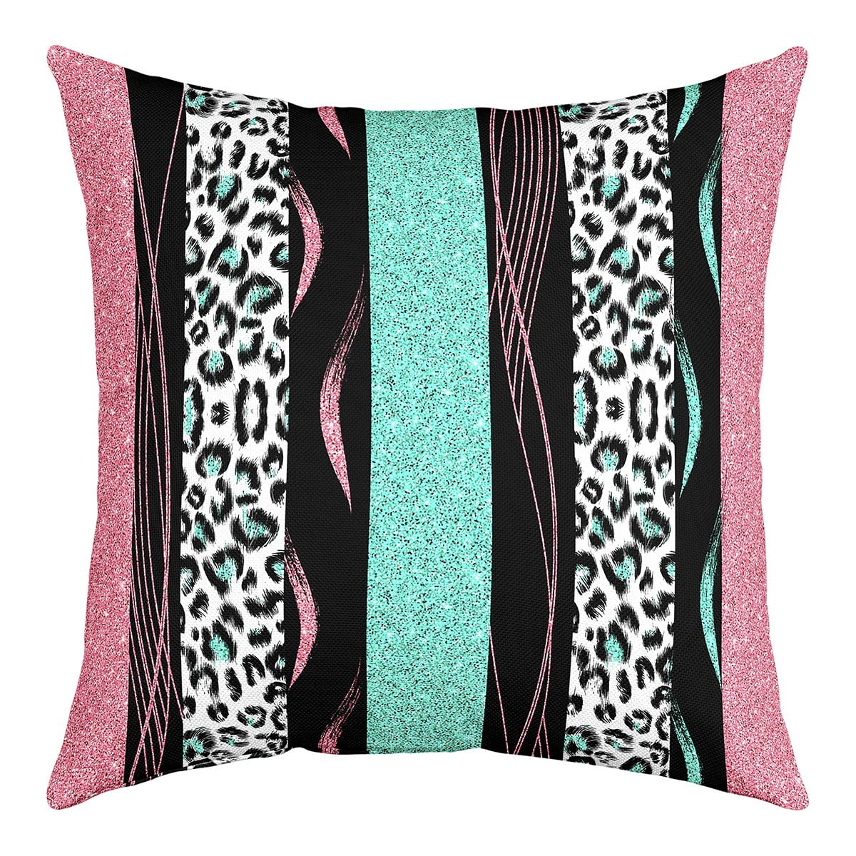 Leopard Cushion Cover 24x24 inch,Cheetah Animal Skin Pillow Cover ...