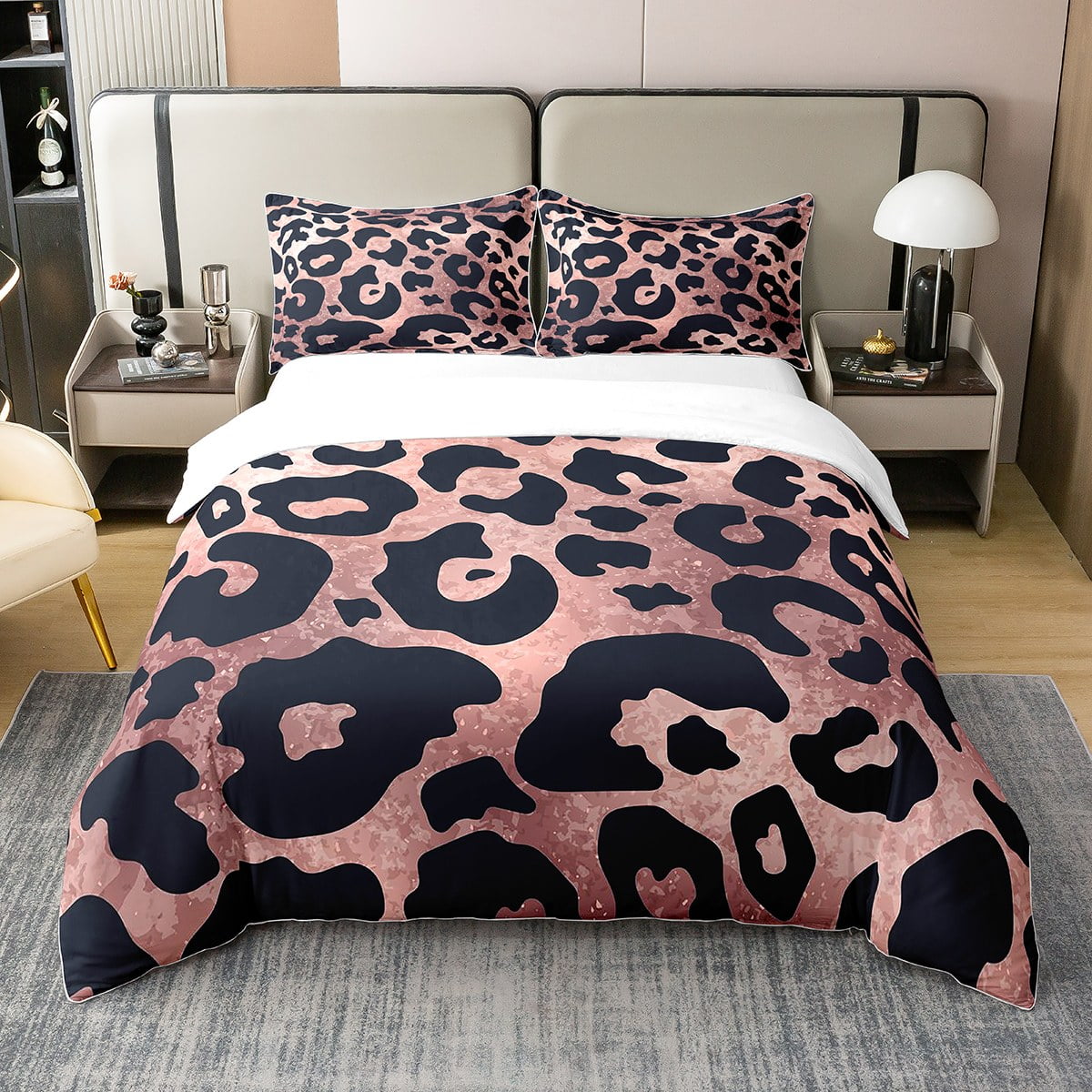 Yst Leopard Print 100 Organic Cotton Duvet Cover Claret Cheetah