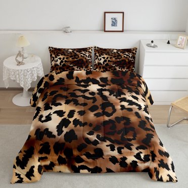 Luxurious 3-Piece King Leopard Print Comforter Set - Soft & Cozy ...