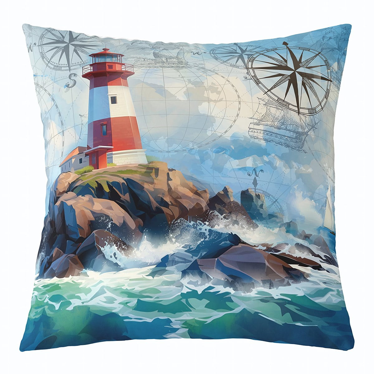 Erosebridal Lighthouse Throw Pillow Covers 20x20 Inch Pack of 4 ...