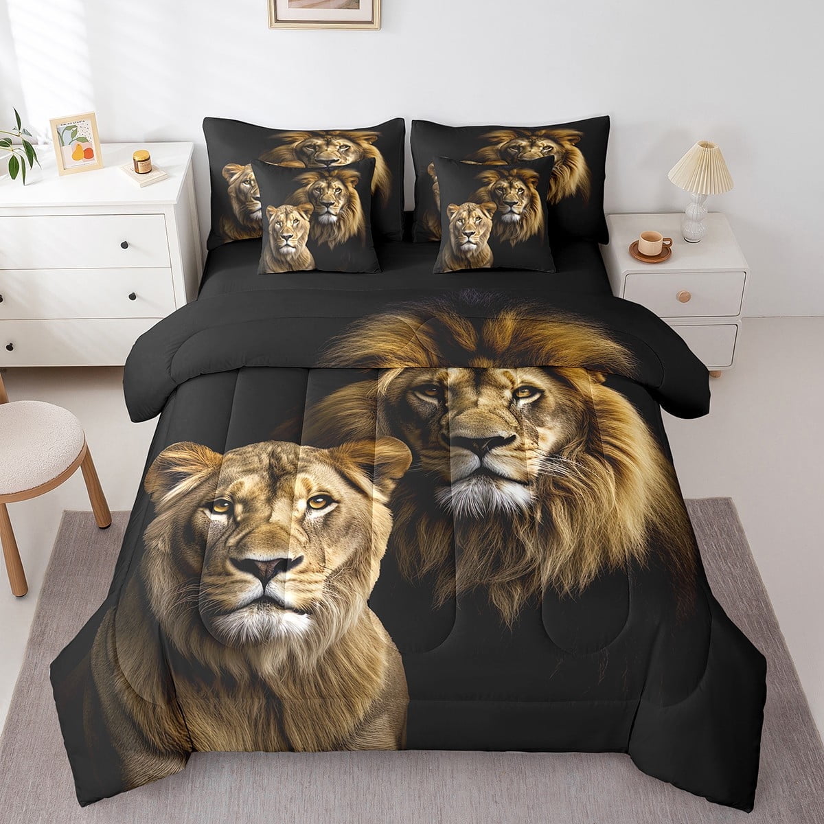 Lion King Comforter Set 7 Piece African Safari Animal Bed In A Bag ...