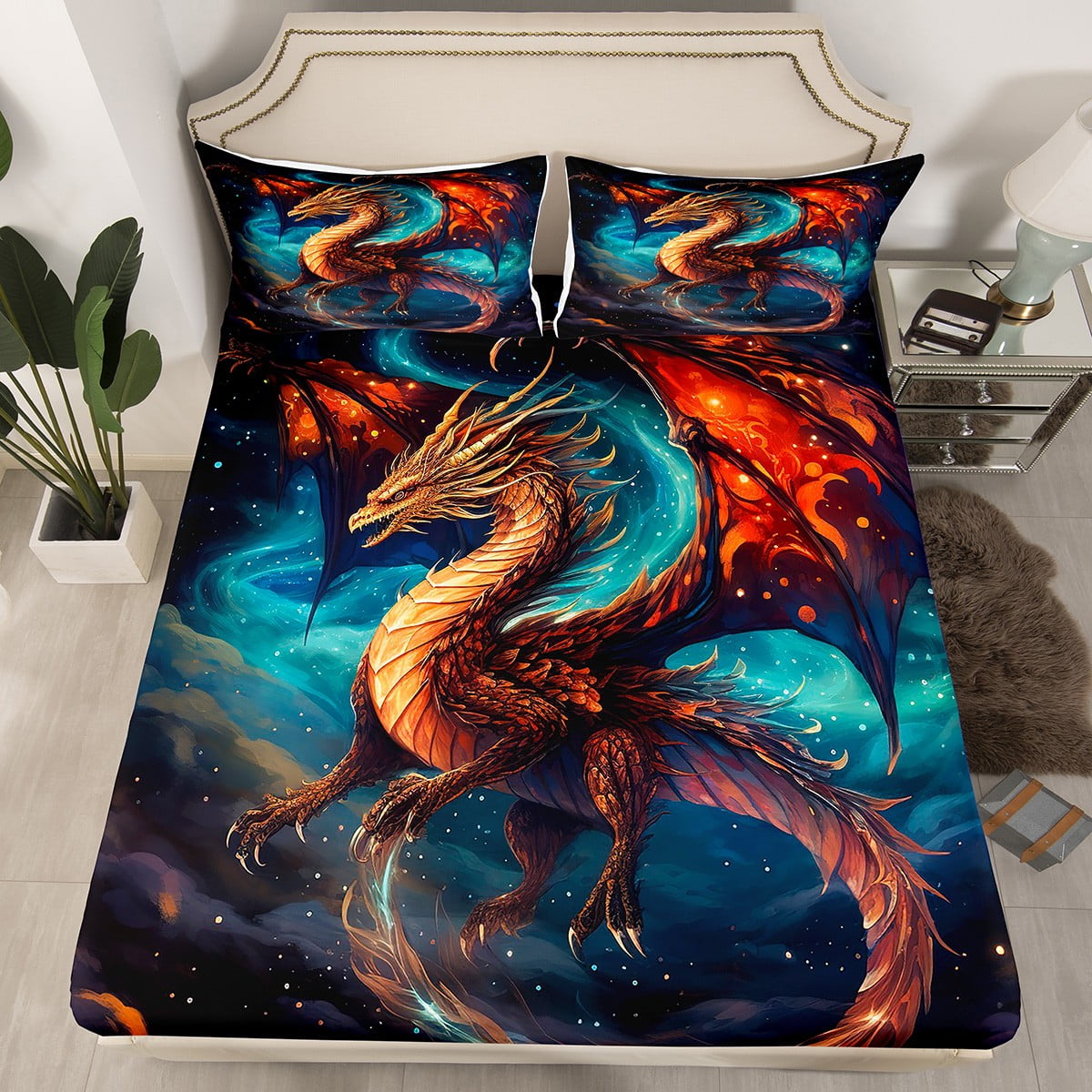 YST Magical Dragon Queen Sheets 3D Dragon Bed Sheets Adult, Magic ...