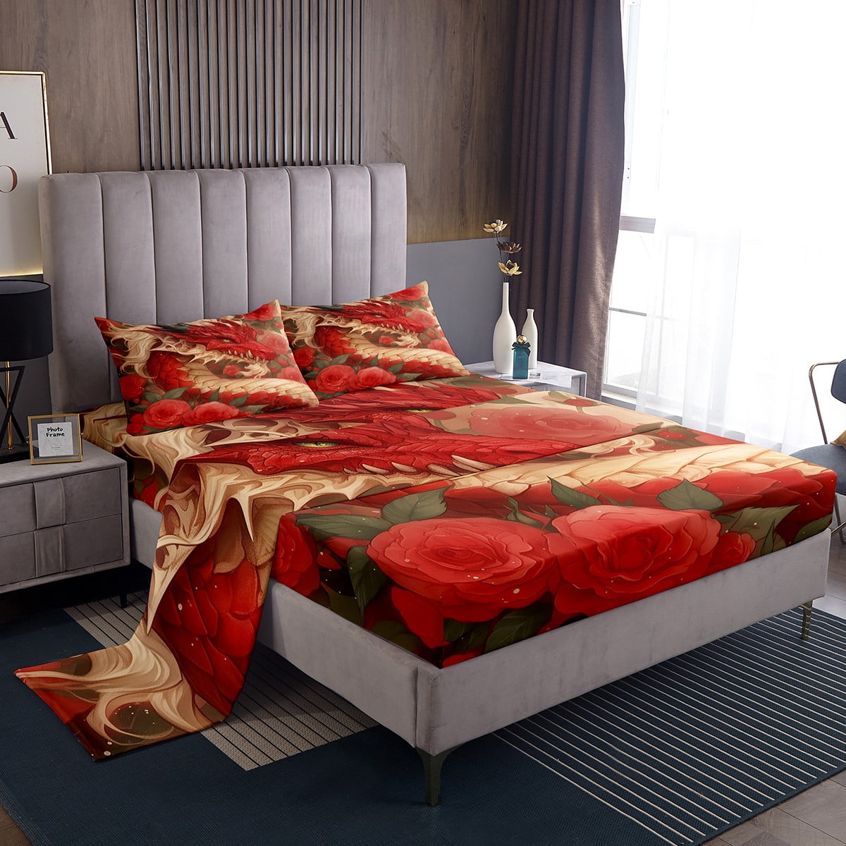 Magical Dragon Sheet Set Queen,Western Fantasy Animal Sheets Aesthetics ...