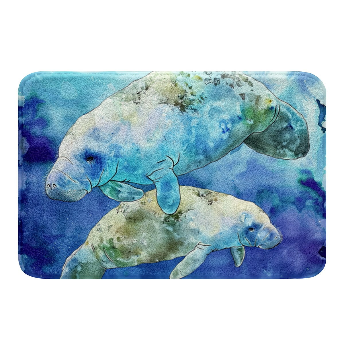 YST Manatee Doormats Floor Mats 16"X 24",Cartoon Manatee Bathroom Rugs ...