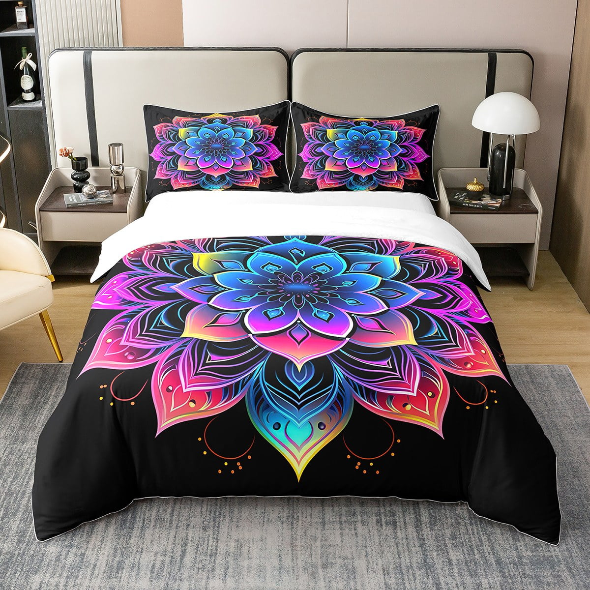 Erosebridal Mandala 100% Cotton Duvet Cover Full Size Boho Chic Bedding ...