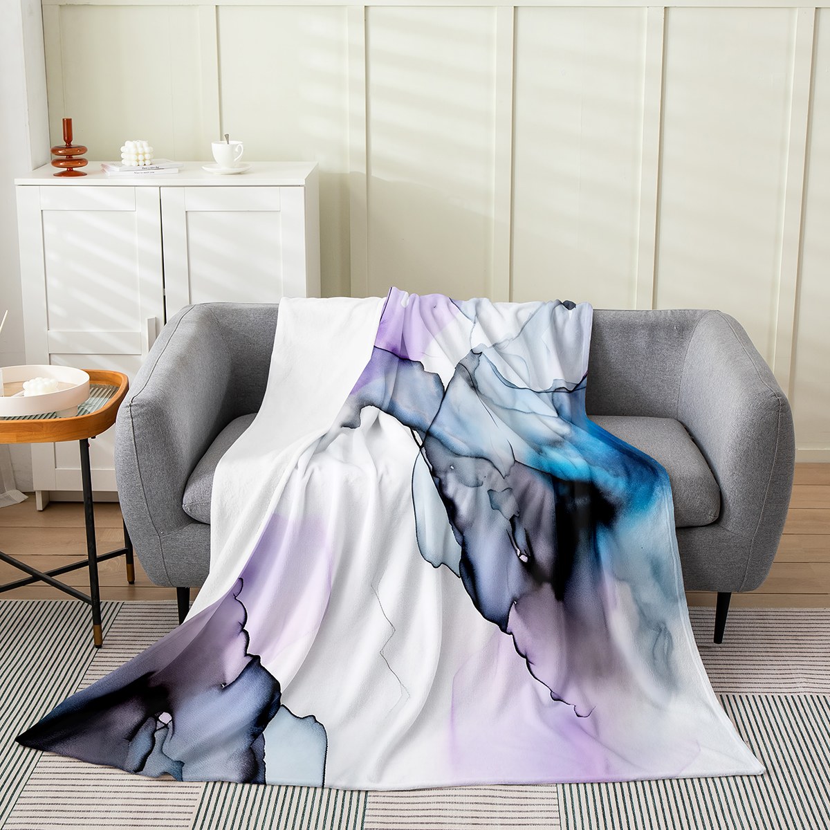 Marble Blanket for Man Woman,Gray White Marble Texture Throw Blanket ...