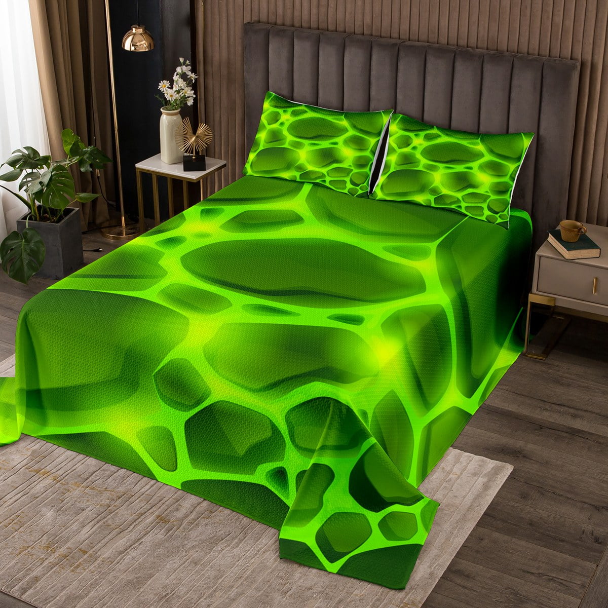 Erosebridal Marble Magma Coverlet King Size Modern Geometric Bedding ...