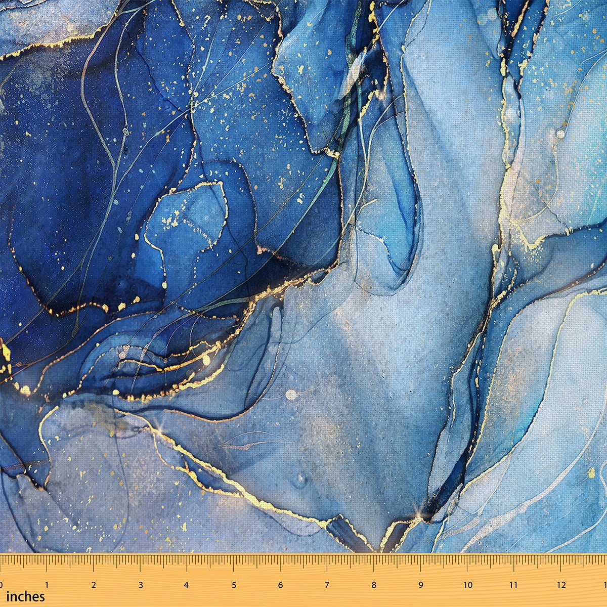 YST Marble Upholstery Fabric by the Yard,Ombre Bule Marble Decorative ...