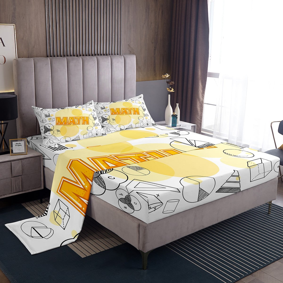 YST Math Equation Bed Sheets Set Full Size Math Theme Sheet Set for ...