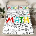 Erosebridal Math Theme Fitted Sheet School Educational Dorm Bedroom ...