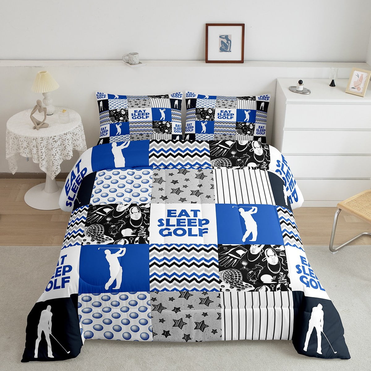 Men Golf Comforter Twin Girly Sports Bedding Set, Ball Games Buffalo ...