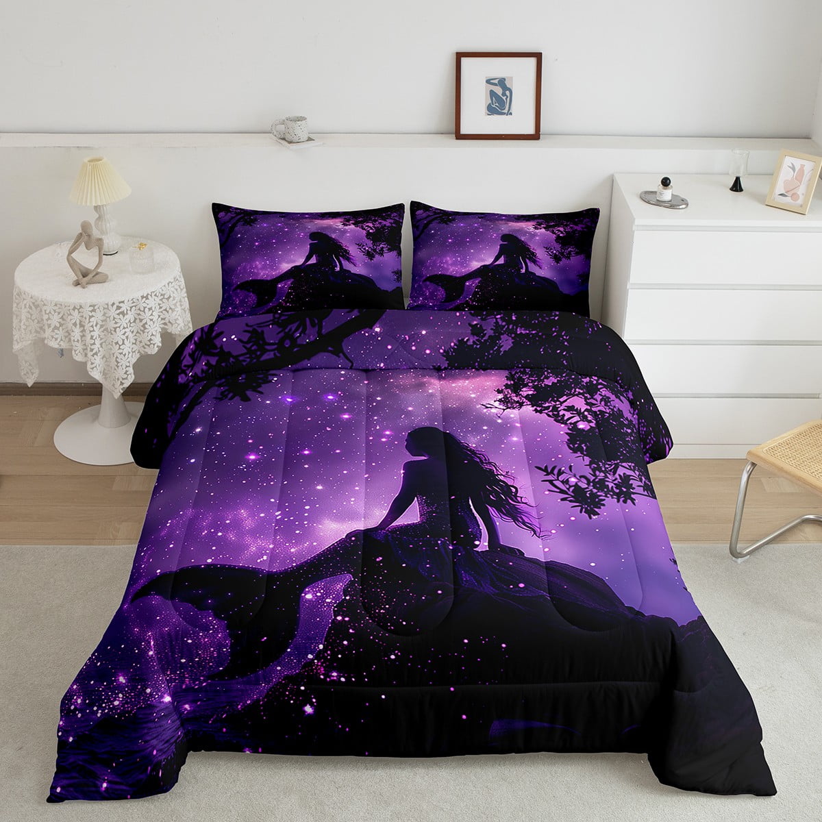 YST Mermaid Bedding Toddler Size Magic Animal Comforter Set For Kids ...