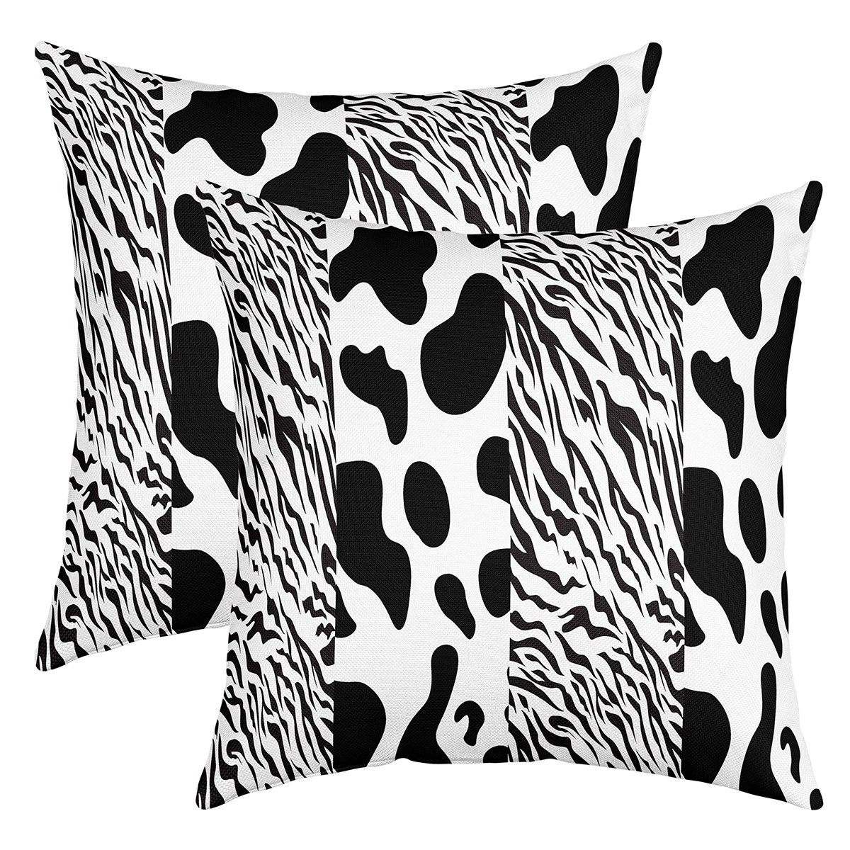 Milk Cow Print Throw Pillow Covers 20x20 Inch Western Cushion Covers ...