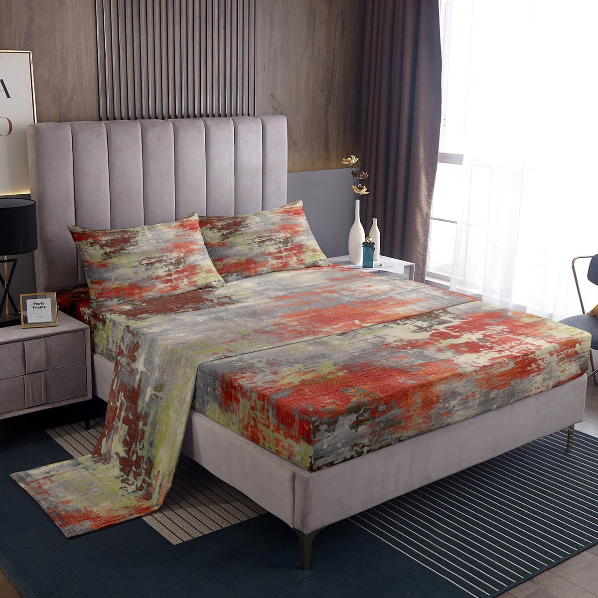 YST Modern Abstract Bedding Set for Kids Teens Adult,Ombre Watercolor ...