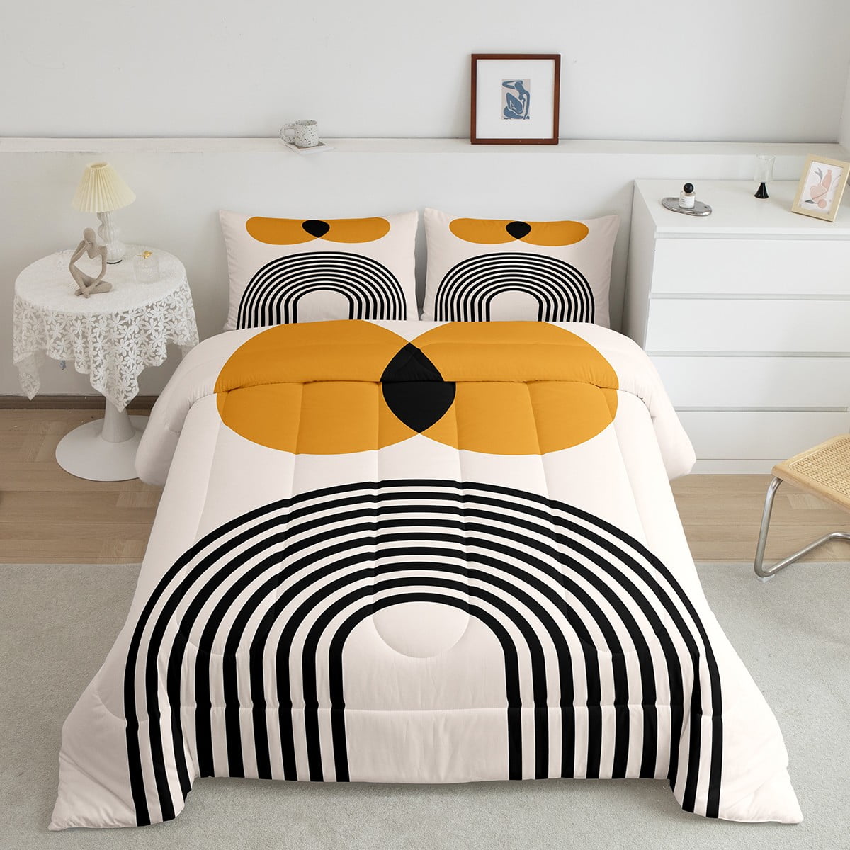 YST Modern Abstract Comforter Set Twin Aesthetic Bedding Set, Mid ...