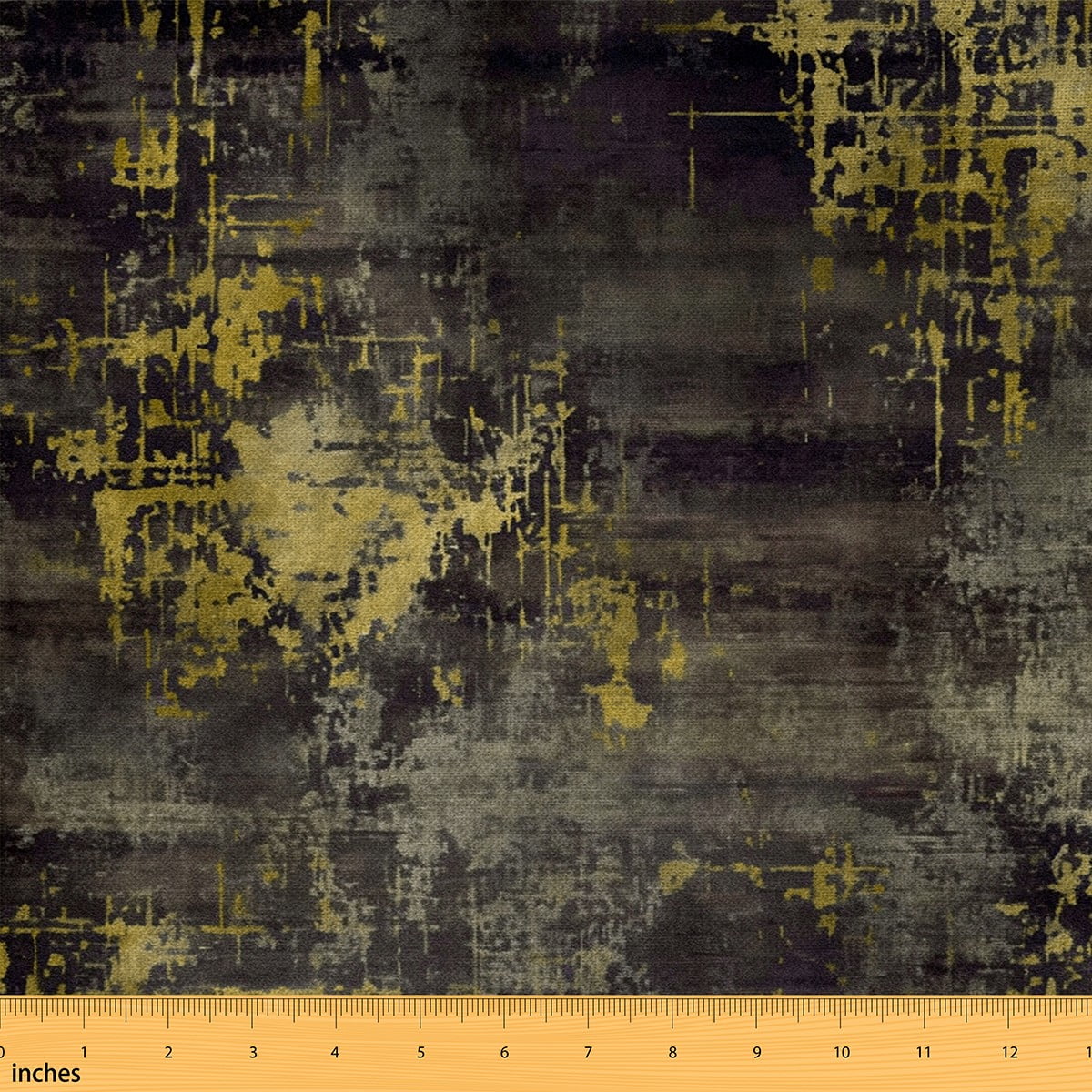 YST Modern Abstract Fabric by the Yard,Boho Yellow Grey Watercolor ...