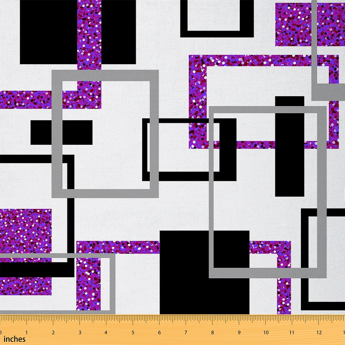 YST Modern Abstract Fabric by the Yard,Geometric Plaid Square ...