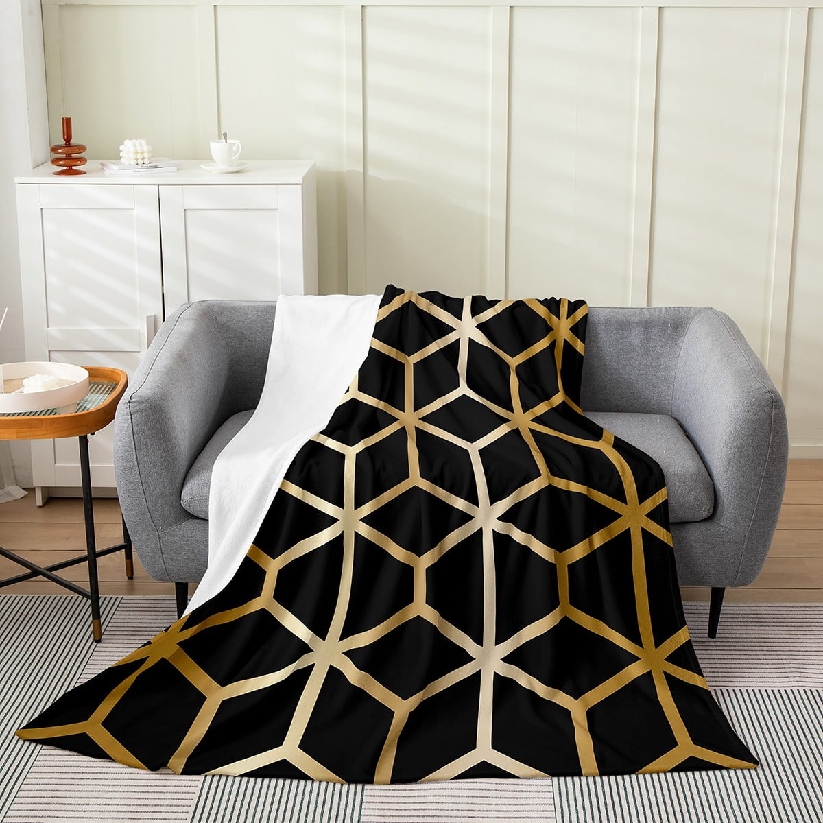 Modern Art Fleece Blanket Teens,Geometric Abstract Throw Blanket 30x40 ...