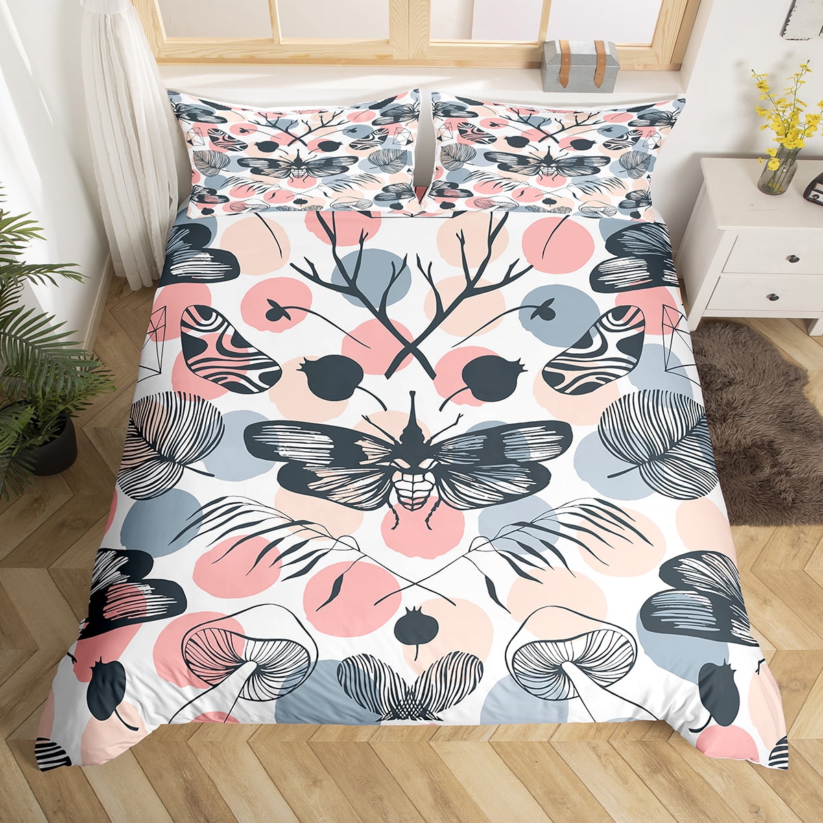 Erosebridal Moth Duvet Cover Full Size,Hunting Deer Bedding Set Teens ...