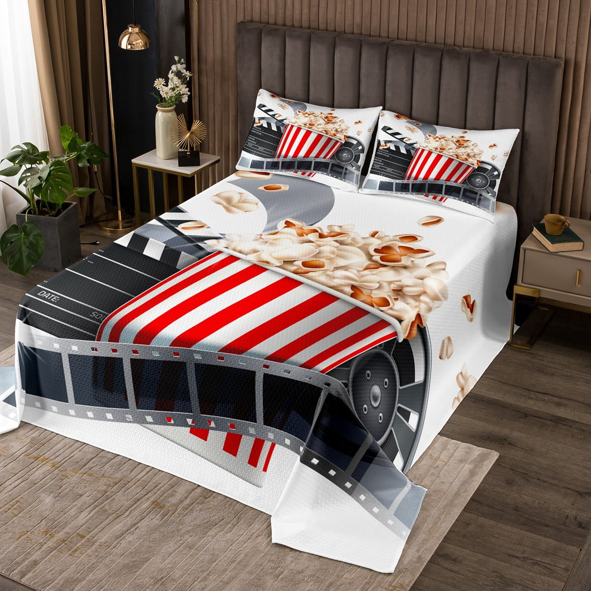 YST Movie Theme Quilt Set for Boys Girls Family Home Theater Decor ...