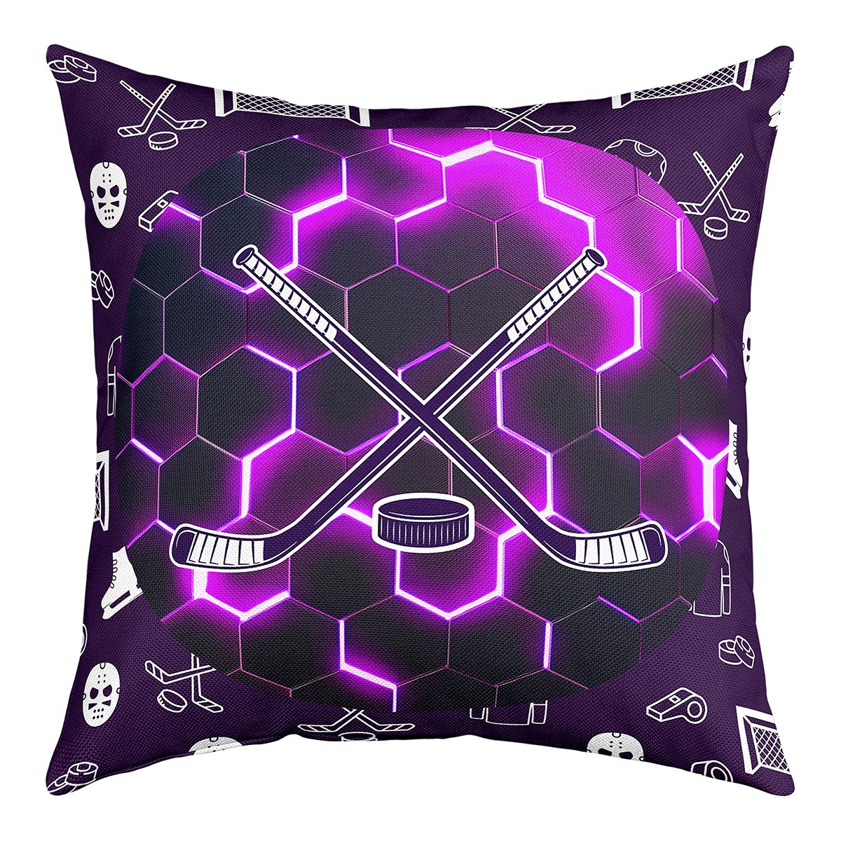 Musical Notes Throw Pillow Cover 22x22 inch,Black Purple Pillow Cover ...