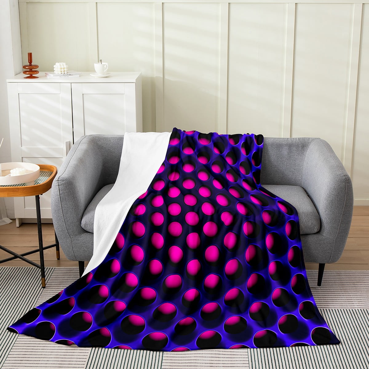 YST Navy Blue Purple Blanket Baby 30x40 Inch Geometric Girls Fleece ...