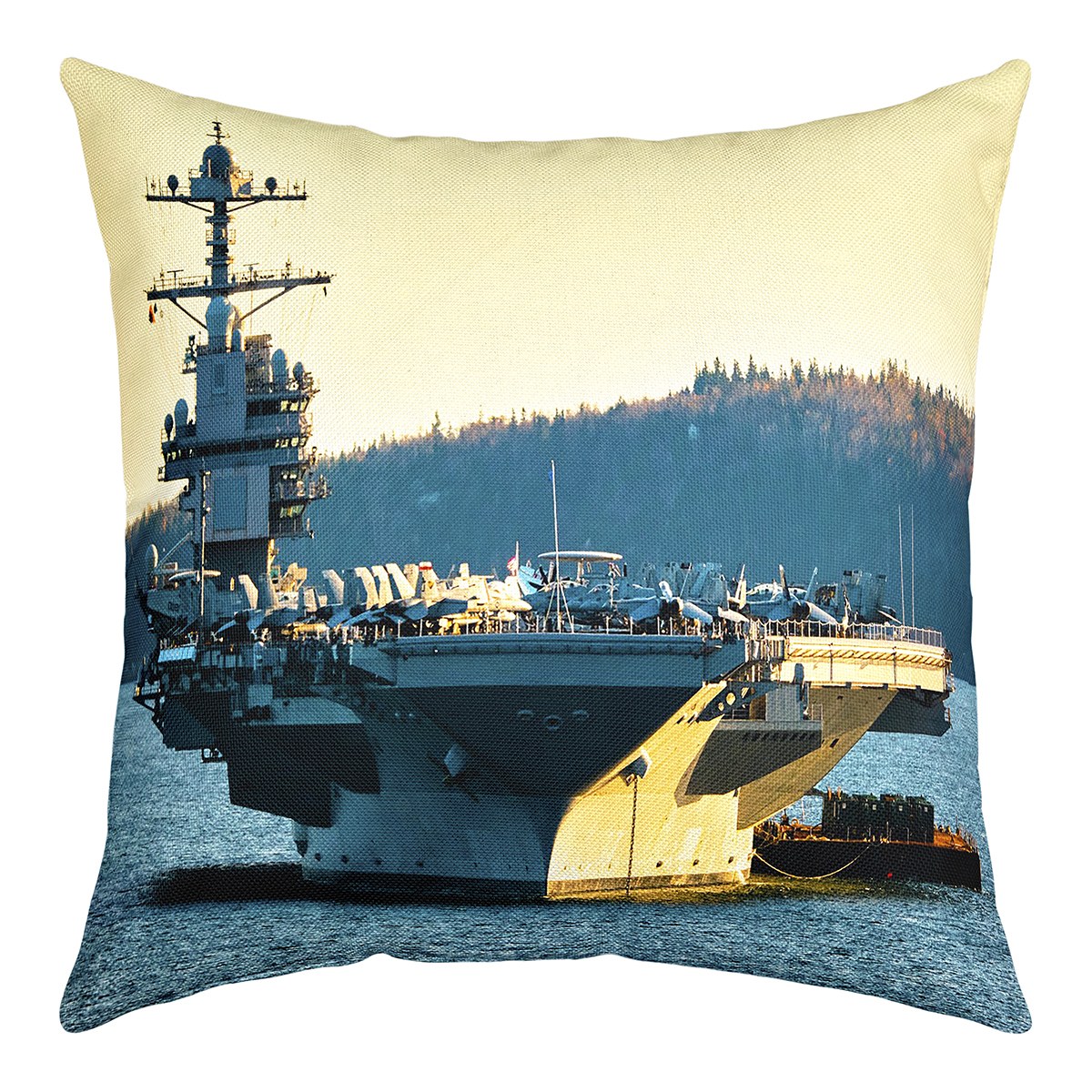 YST Navy Ship Cushion Cover 24x24 inch Military Theme Throw Pillow ...