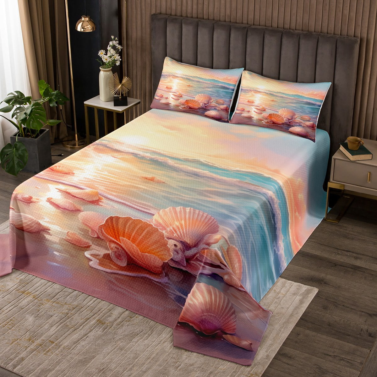 Erosebridal Ocean Coverlet Set Tropical Hawaii Bedspread Twin Size ...