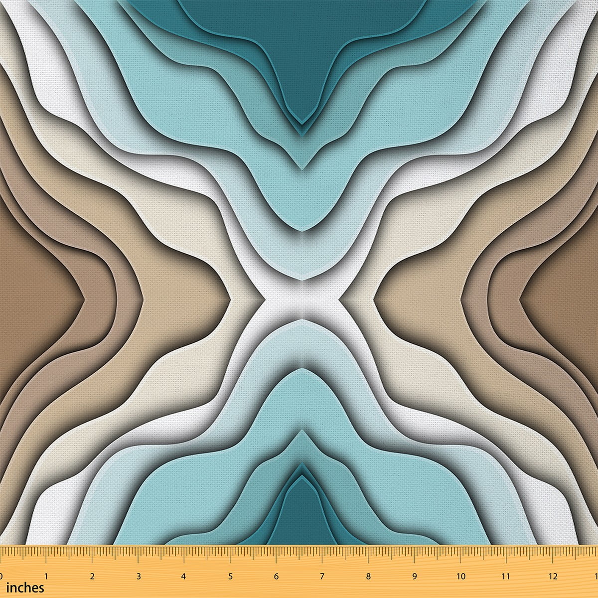 Erosebridal Ocean Wave Fabric By The Yard, Modern Abstract Upholstery ...