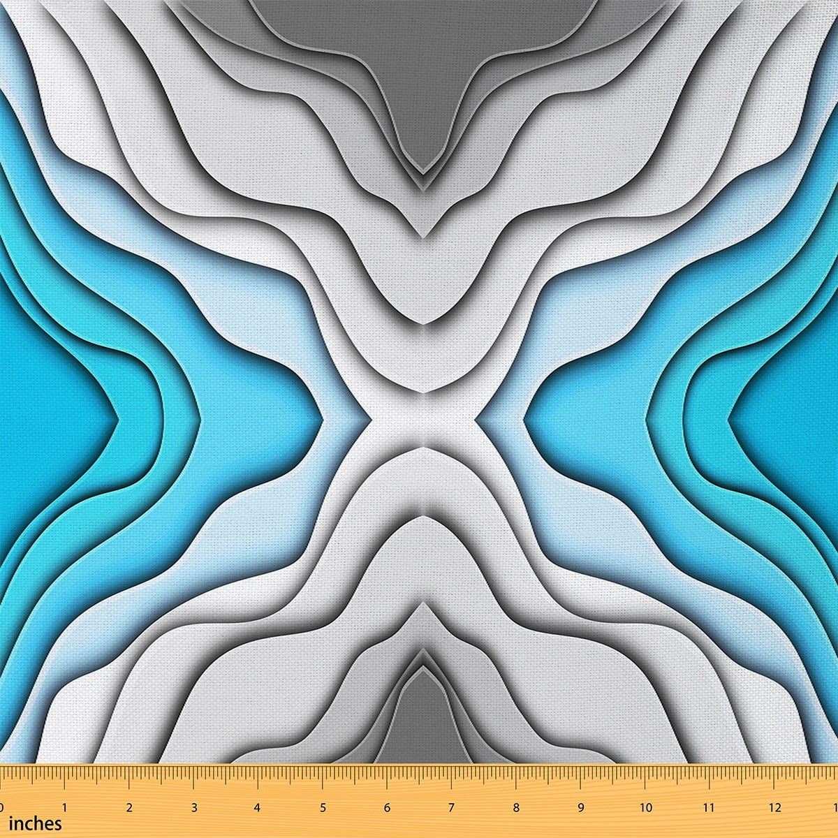 Erosebridal Ocean Wave Fabric By The Yard, Modern Abstract Upholstery ...