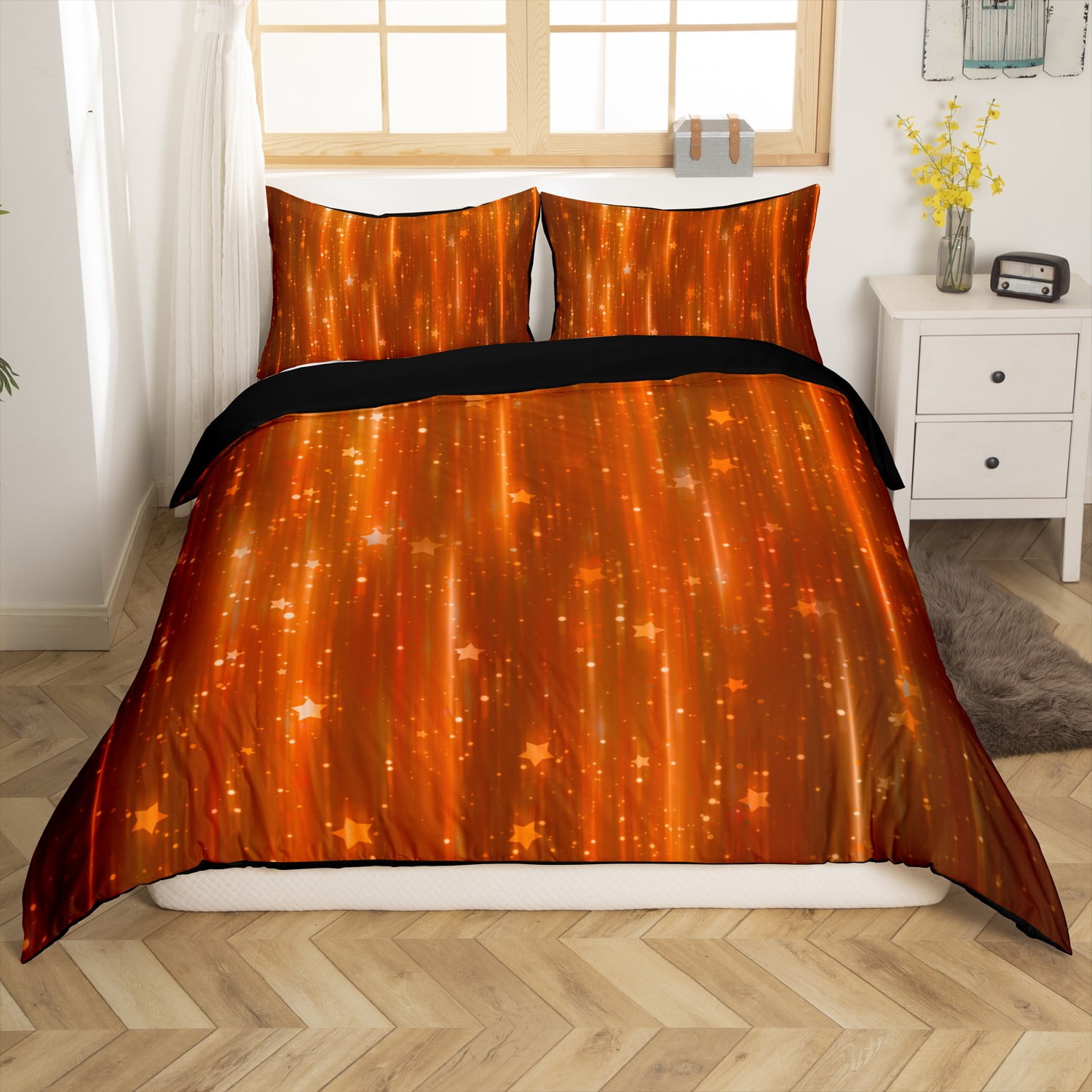 Erosebridal Orange Gradient Comforter Cover Ombre Bed Set Teens ...