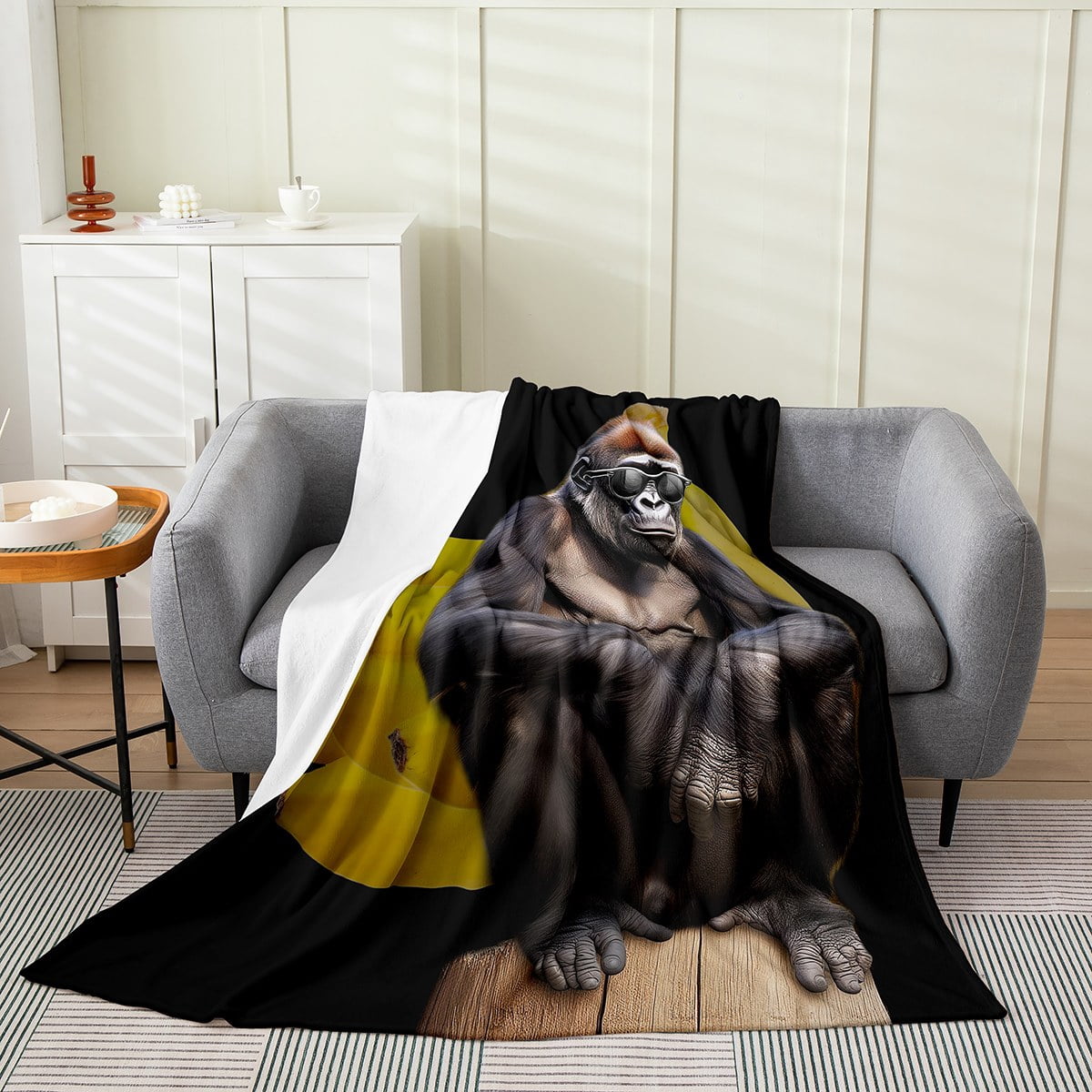 YST Orangutan Blanket Baby 30x40 Inch,Wild Monkey with Black Sunglasses ...