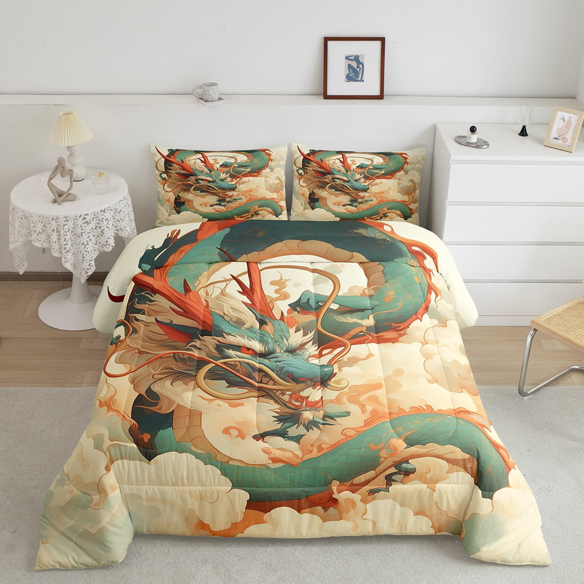 YST Oriental Dragon Twin Bedding Sets Magic Animal Comforter Set ...