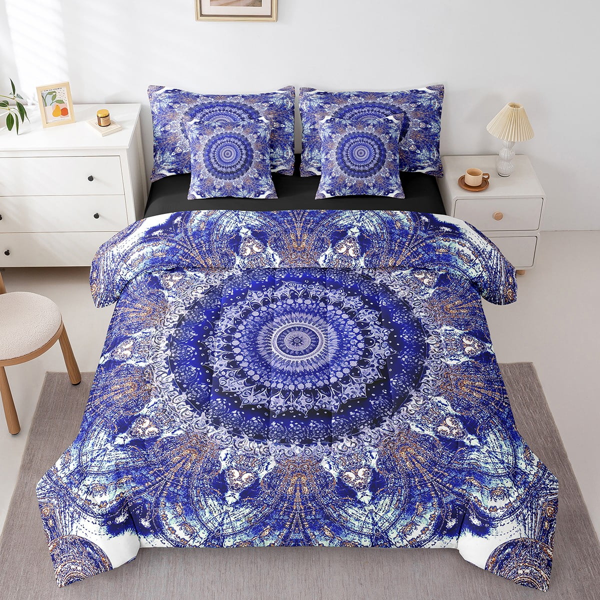 YST Oriental Medallion Bed in a Bag Vintage Mandala Bedding Set ...