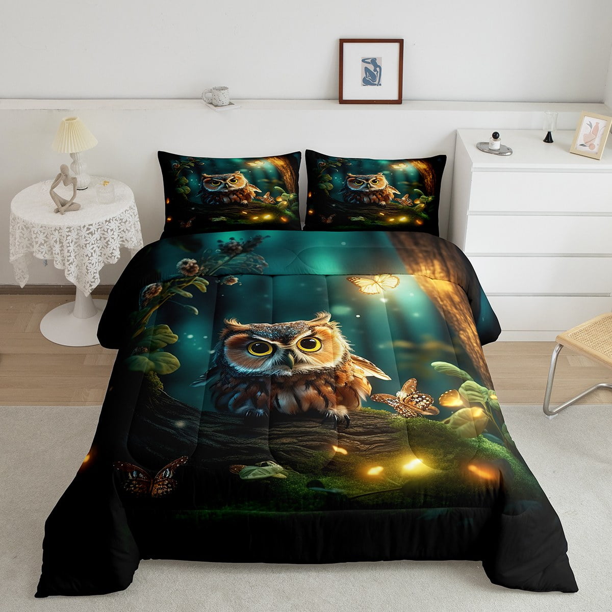 YST Owl Bedding for Girls 3D Owl Bird Animal Bedding Comforter Sets ...